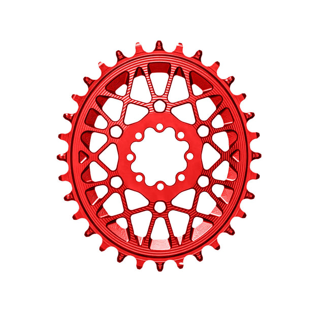 Absolute Black Oval SRAM T-Type DM 8-Hole Boost 32T Chainring, Red ...